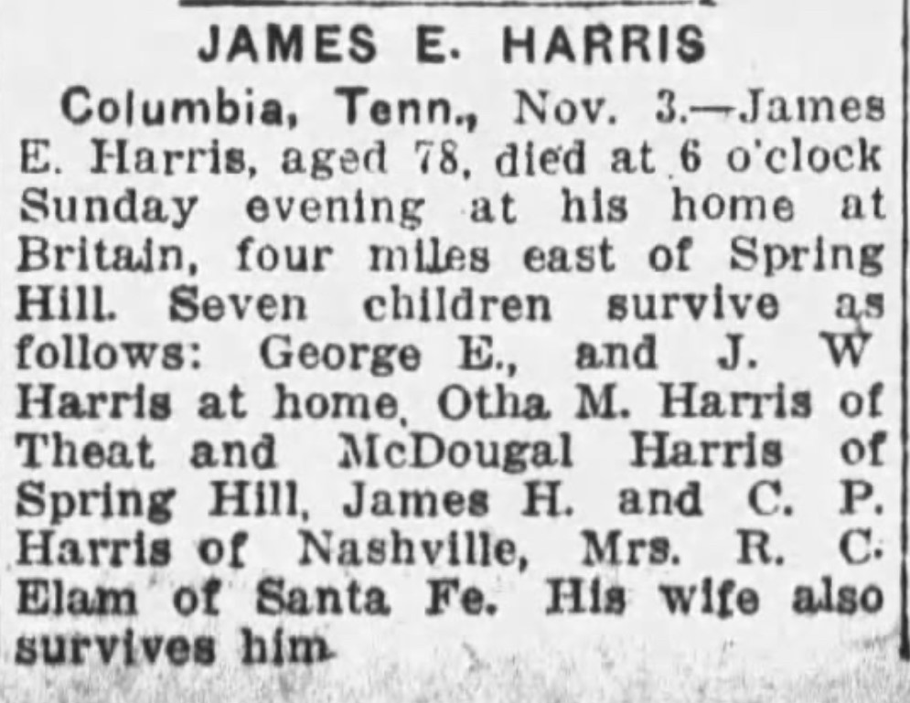 James Elzie Harris – THE ANCESTOR DETECTOR