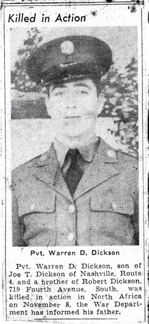 Pvt. Warren Dickson – THE ANCESTOR DETECTOR